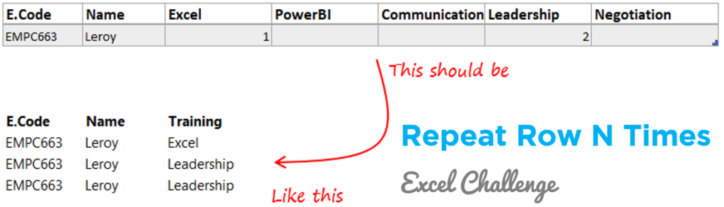 Repeat Row N Times - Goodly