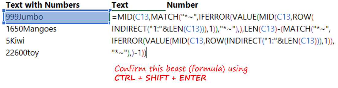 Separate Numbers From Text In Excel 4 Goodly