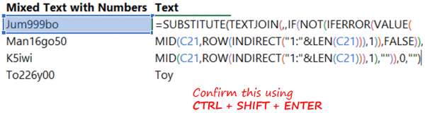 Separate numbers from text in Excel and Power Query - Goodly