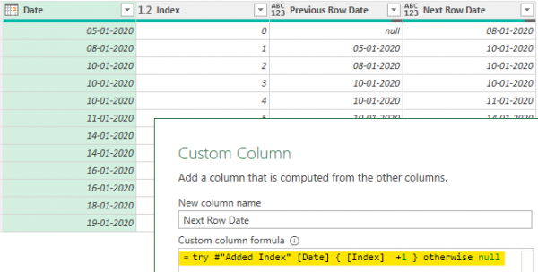 Refer to Previous Row and Next Row in Power Query - Goodly Refer to Previous Row and Next Row in Power Query - Goodly
