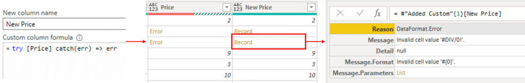 Catch Error messages with TRY and CATCH in Power Query - Goodly